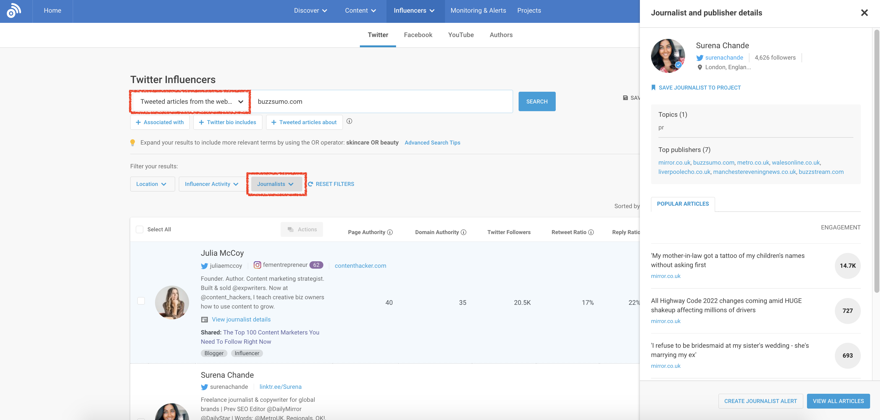 Using Journalist Profiles for Journalist Research & Outreach | BuzzSumo.com