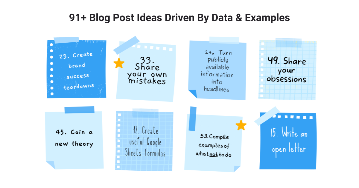 91+ Blog Post Ideas Driven By Data & Examples - THE ISNN